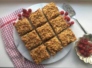 Apple + Raspberry bars