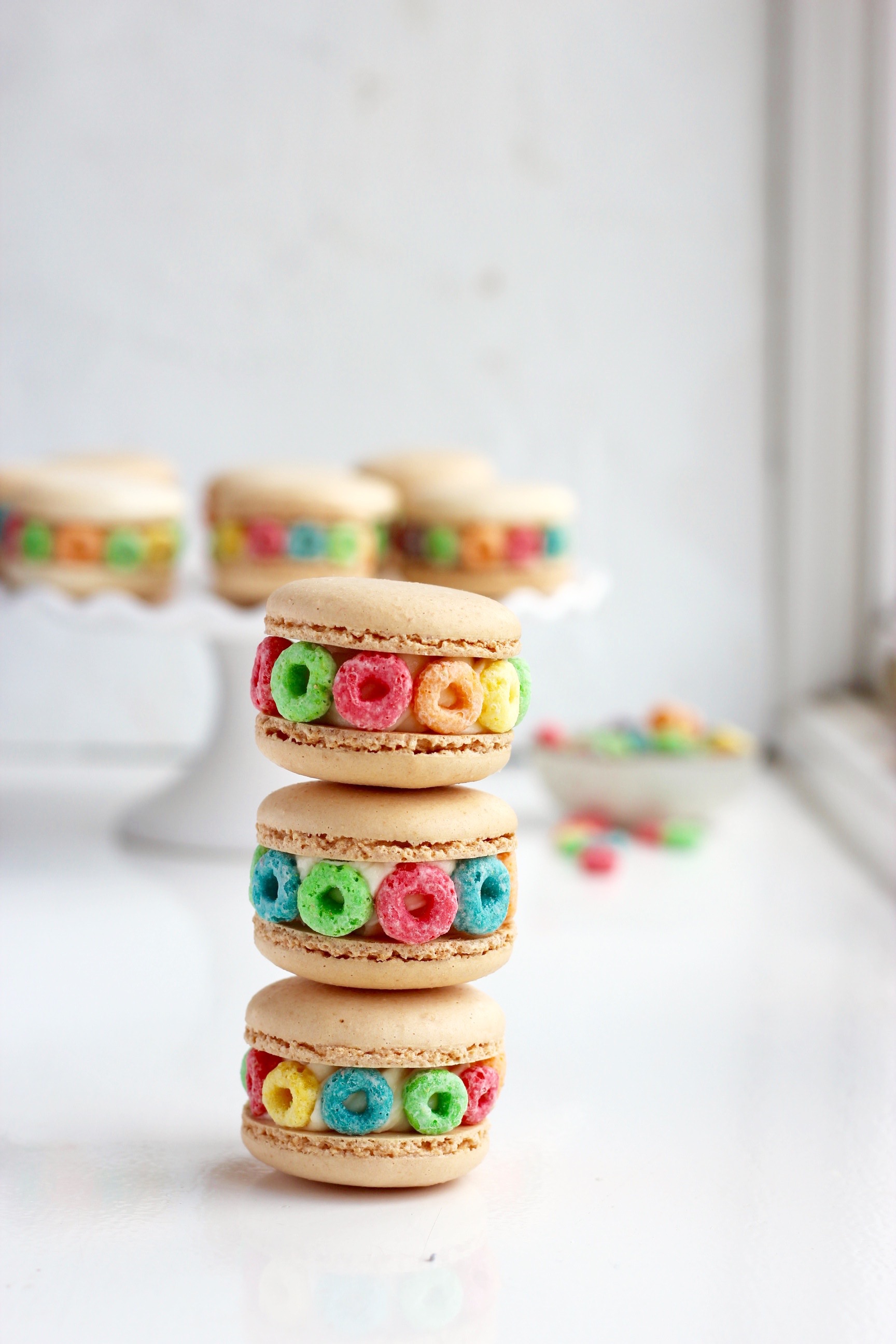 Fruit Loop Macarons